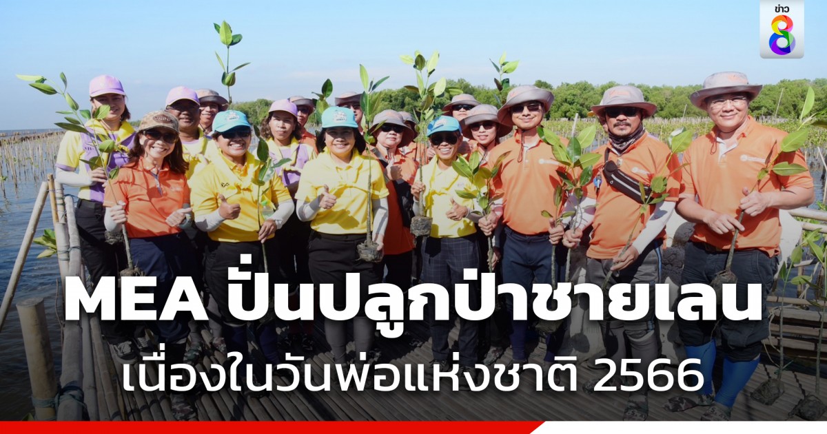 MEA จัดกิจกรรมปั่นปลูกป่าชายเลน เนื่องในวันพ่อแห่งชาติ ประจำปี 2566